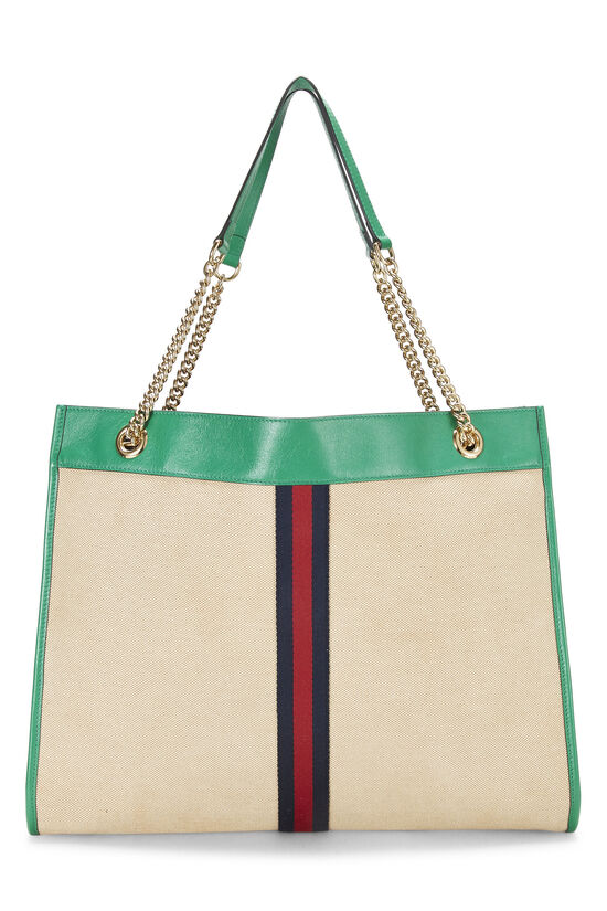 Gucci Green Canvas Rajah Tote Large QFB12D0EG5000 | WGACA