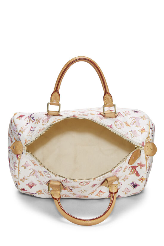 Richard Prince x Louis Vuitton White Monogram Watercolor Speedy 30 ...