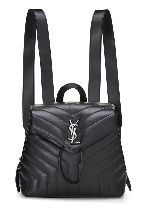 Pre-Owned Black Calfskin Monogram Loulou Backpack Small QTB0YH3PKH015