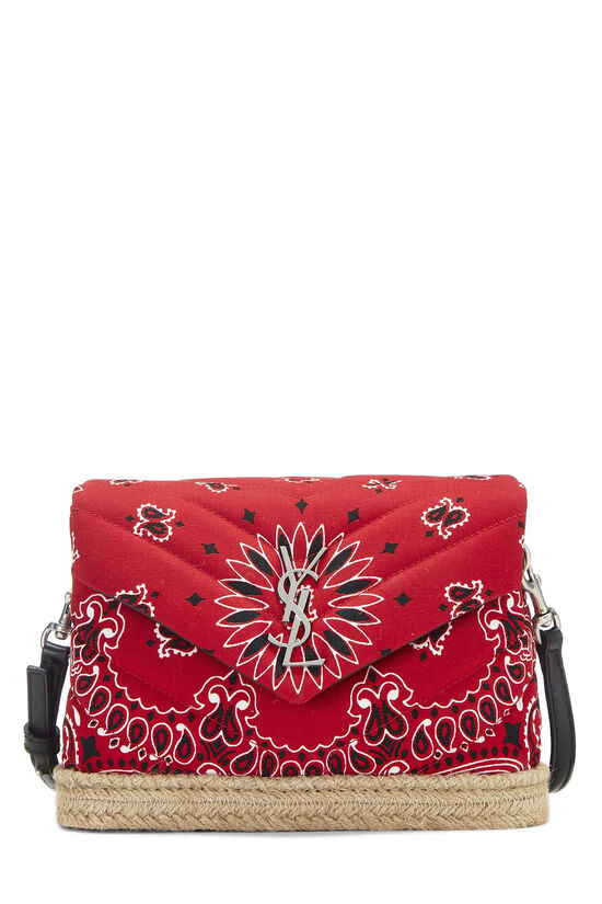 YSL Red Bandana Canvas Monogram Loulou Toy QTBJPG08RB004 | WGACA