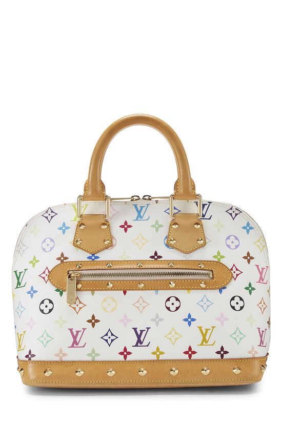Takashi Murakami x Louis Vuitton White Monogram Multicolore Alma PM ...