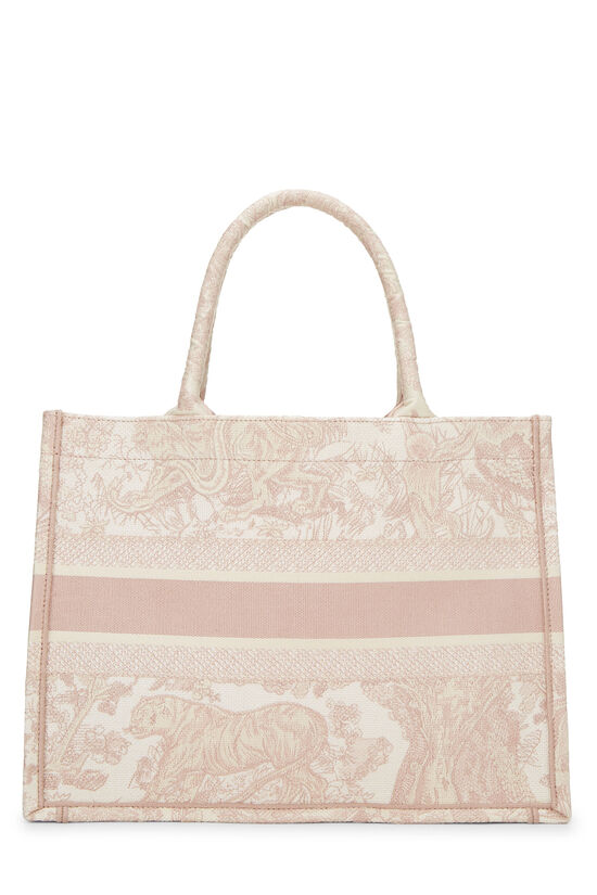 Christian Dior Pink Embroidered Canvas Book Tote Medium Q9BHMAGNP7000 ...