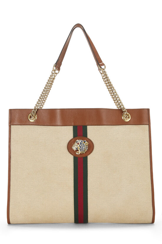 Gucci Brown Original GG Supreme Canvas Rajah Tote Large QFB12D1LW5005 ...