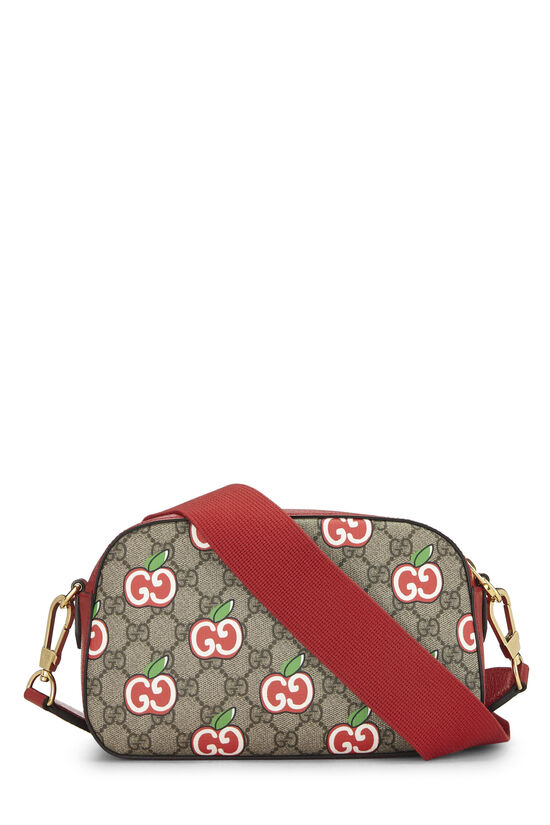Gucci Red Original GG Supreme Canvas Apple Camera Bag QFB4460LRB002 | WGACA