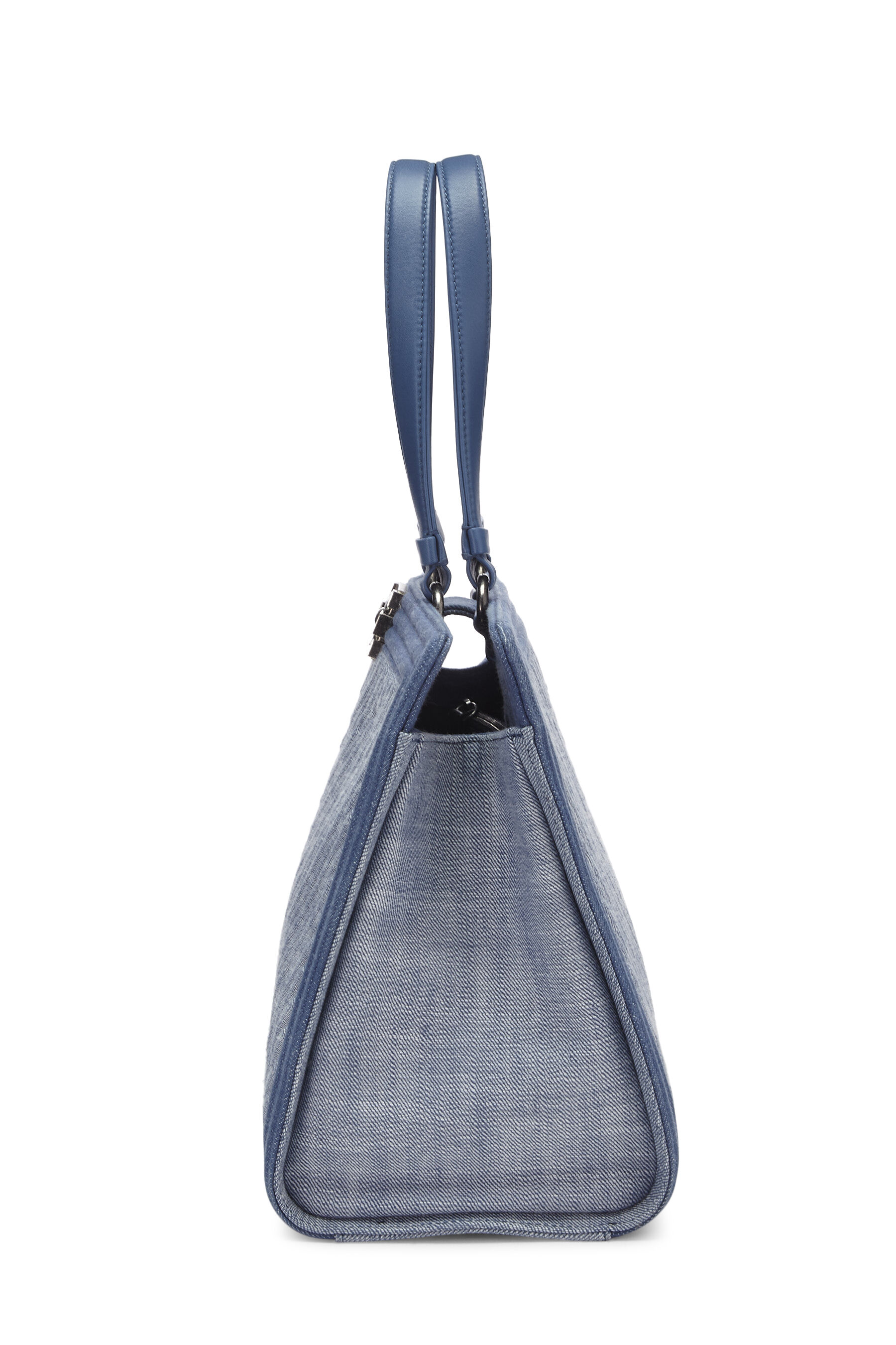Blue Denim Chevron Boy Shopping Tote Large - Great Gifts Club