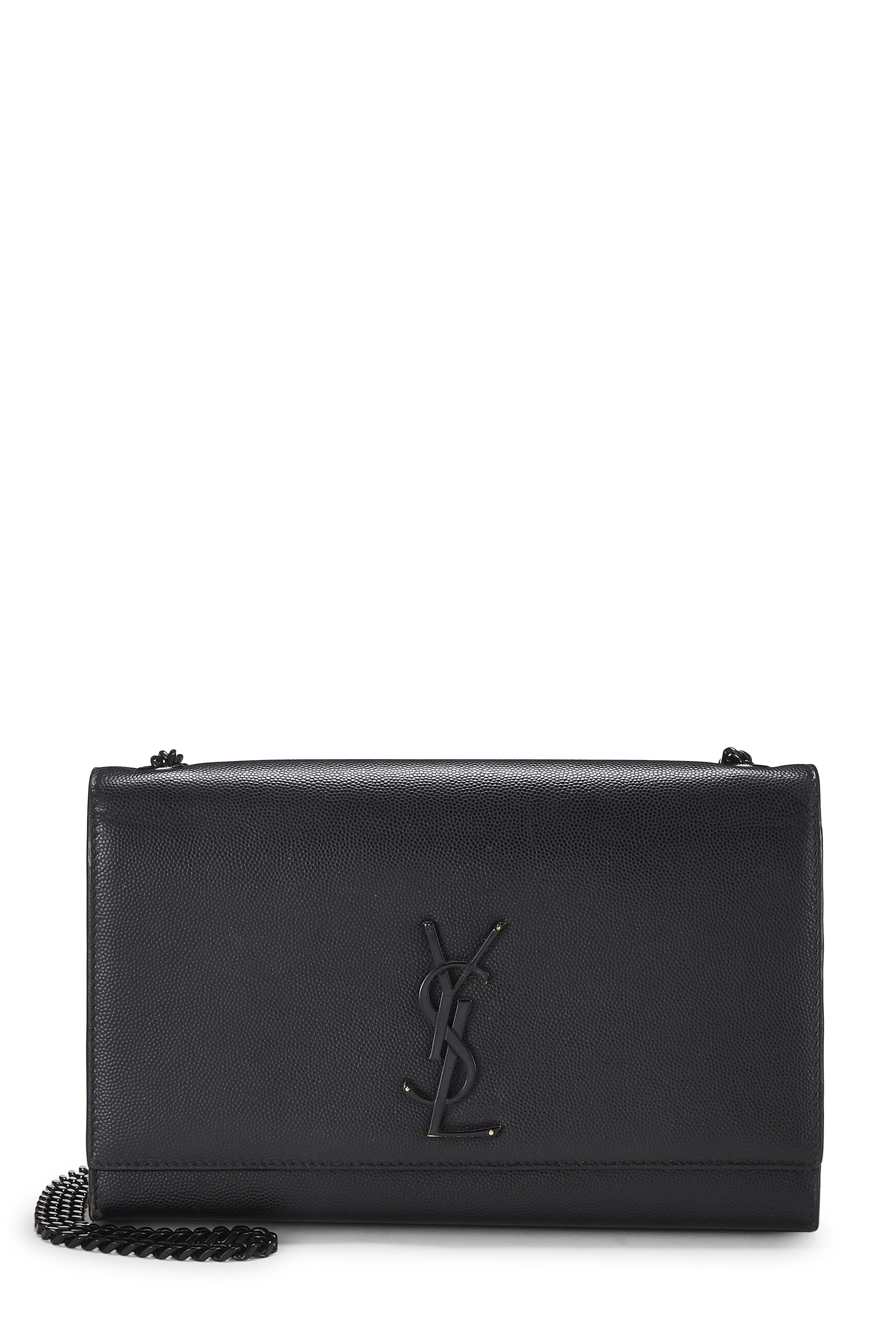 YSL Black Grainy Calfskin Kate Medium QTBDQW18K7023 | WGACA
